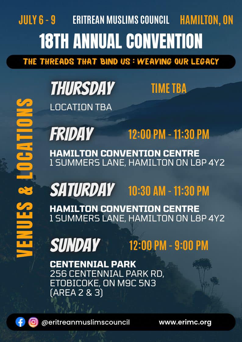2023 Convention: Greater Toronto Area | Eritrean Muslims Council